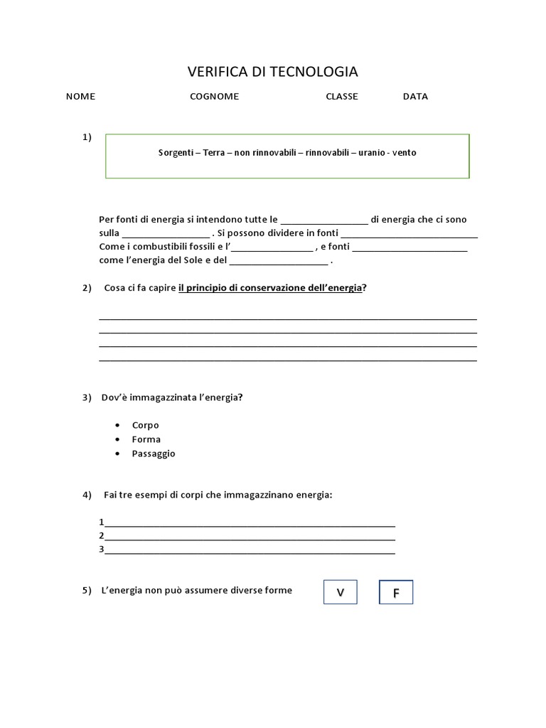 Verifica Di Tecnologia | PDF