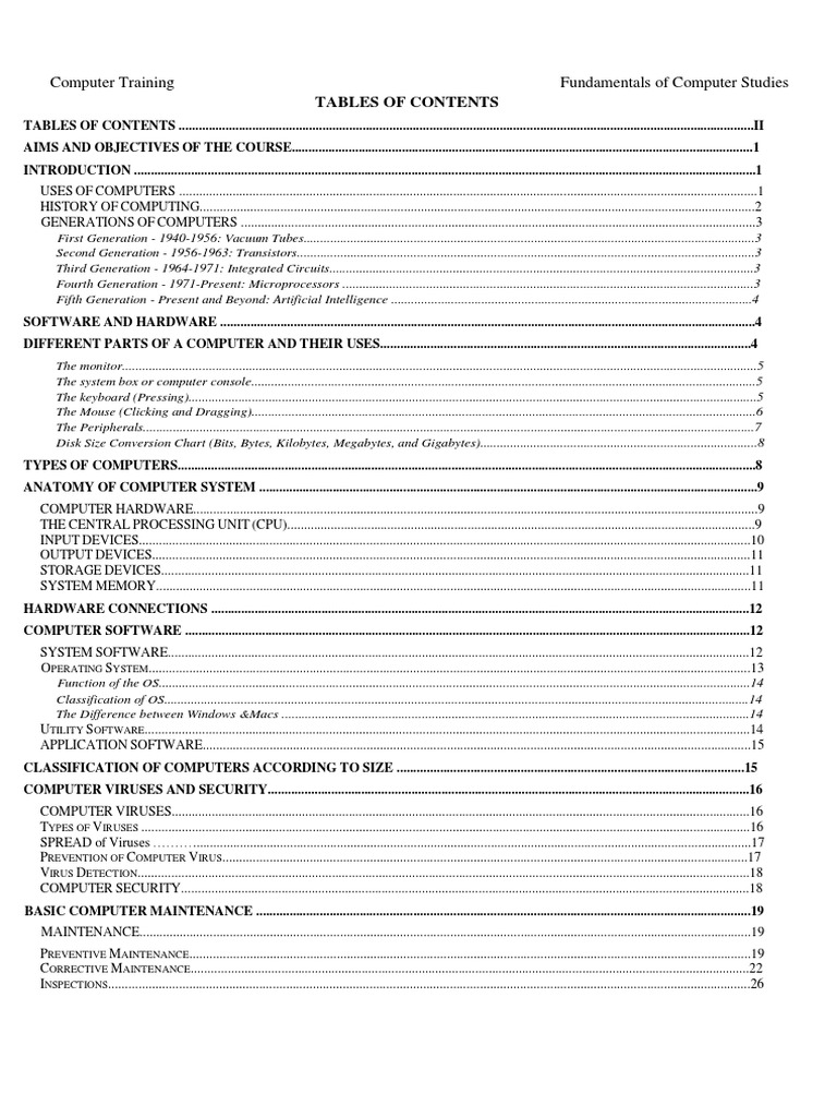 Computer Studies Notes | PDF | Computer Hardware | Central Processing Unit