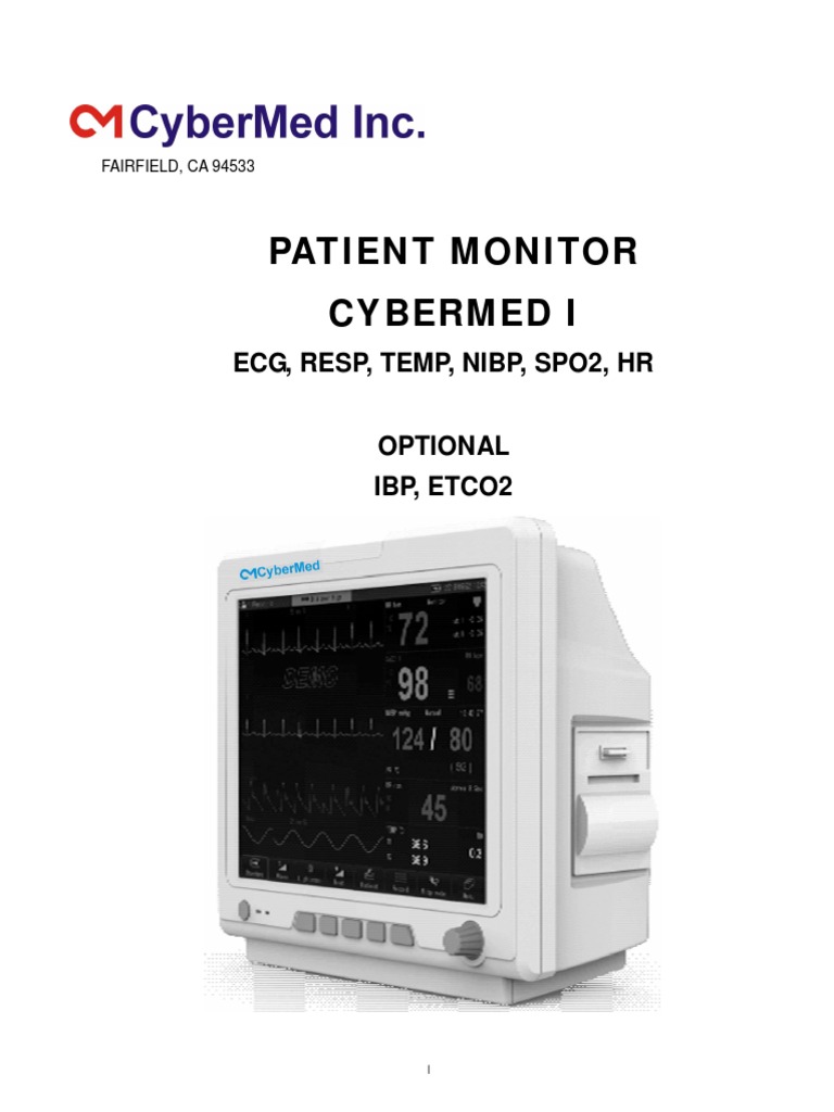 Cybermed I Patient Monitor User Manual v.1 12 2021 | PDF | Monitoring ...