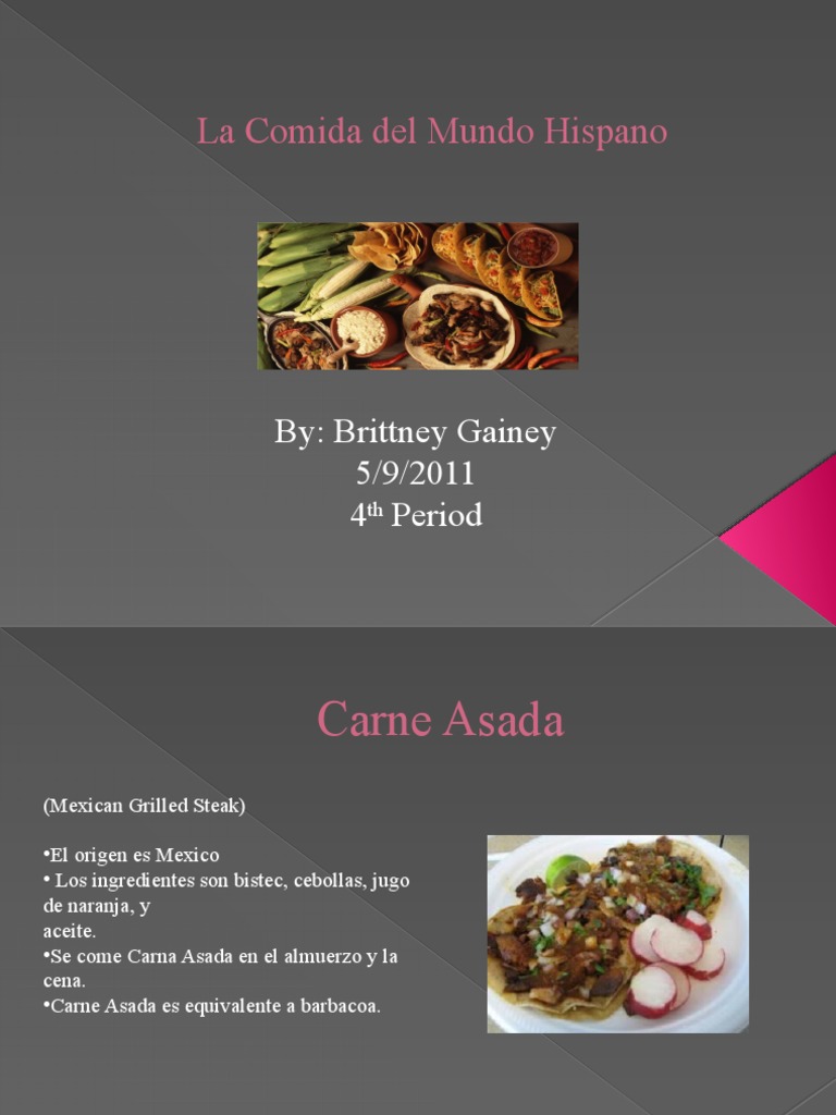 La Comida Del Mundo Hispano | PDF