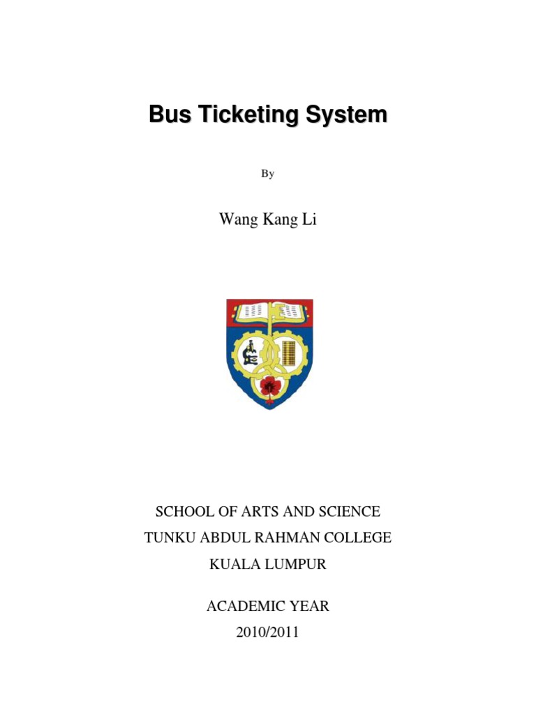 Bus Ticketing System | PDF | Net Present Value | Return On Investment