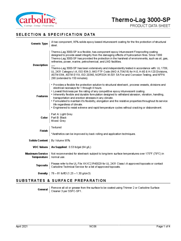 Thermo-Lag 3000-SP PDS | Download Free PDF | Humidity | Pump