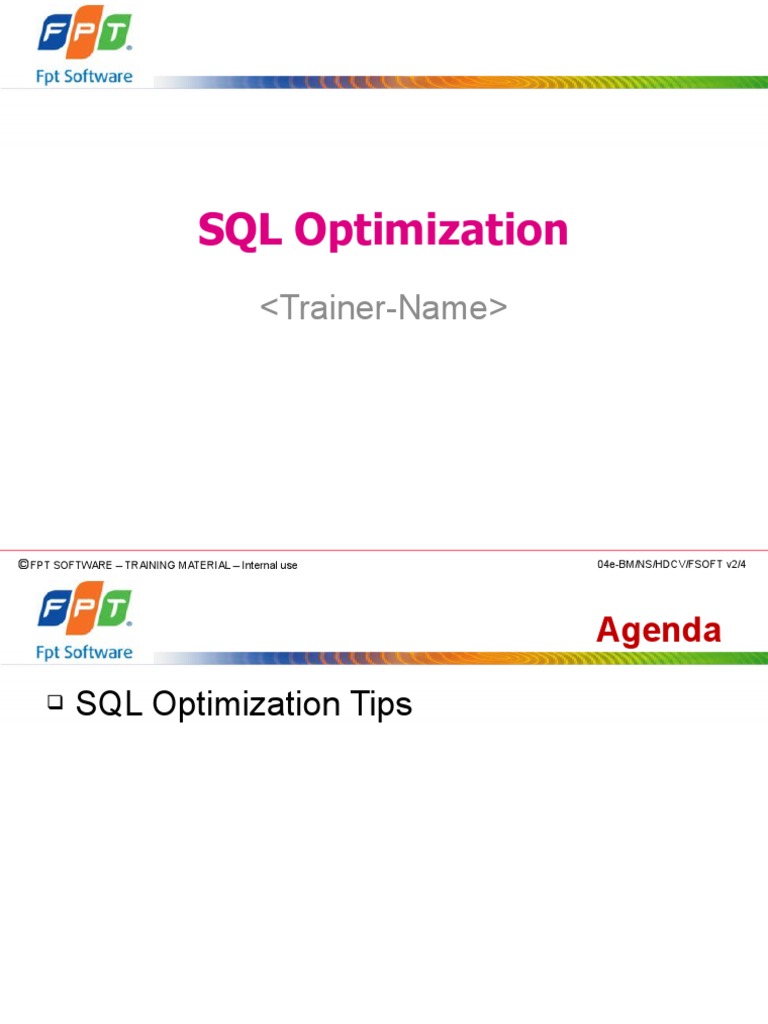 Lecture11 Optimization Tips | PDF | Sql | Information Technology Management