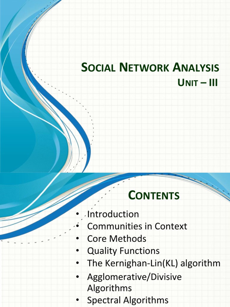 Social Network Analysis Unit-3 | PDF | Eigenvalues And Eigenvectors | Discrete Mathematics