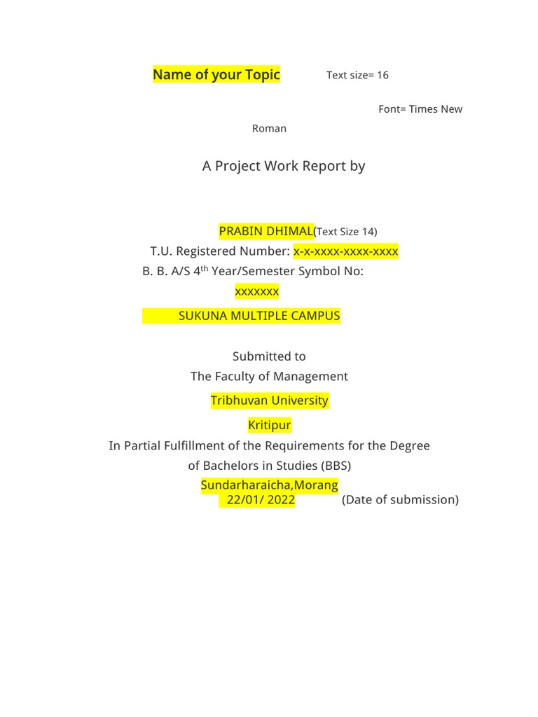 Format Project Report BBS | PDF | Banks | Deposit Account