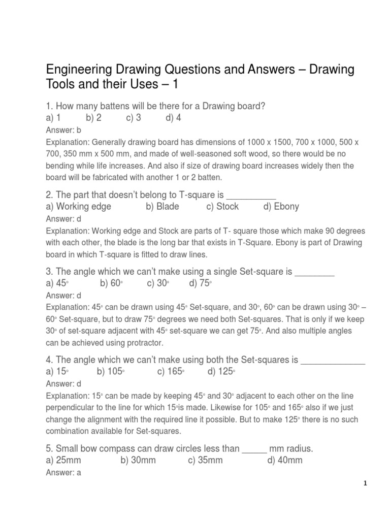 Engineering Drawing Tools & Techniques | PDF | Circle | Geometry