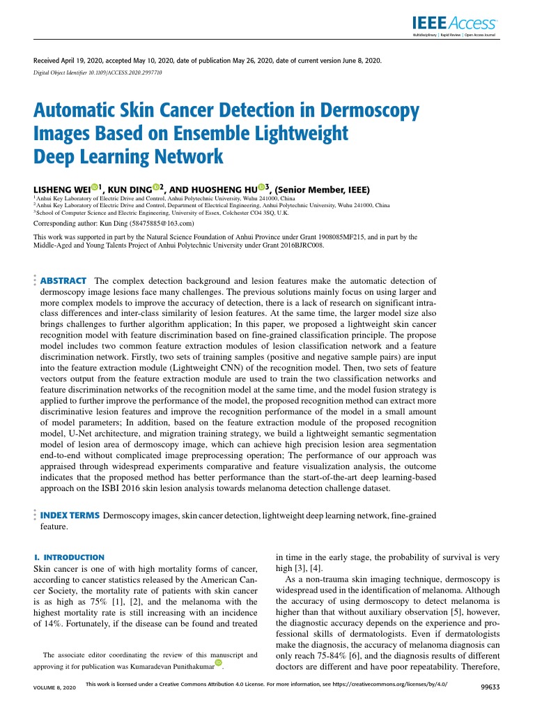 Automatic Skin Cancer Detection in Dermoscopy Images Based On Ensemble Lightweight Deep Learning ...