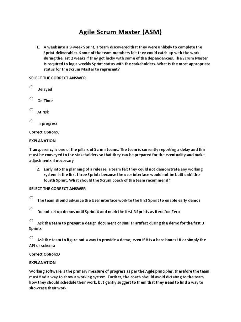 Agile Scrum Master | PDF | Scrum (Software Development) | Agile Software Development