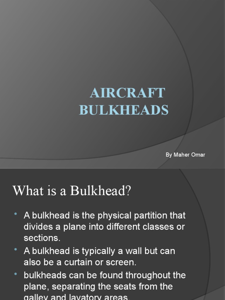 Aircraft Bulkheads: by Maher Omar | PDF