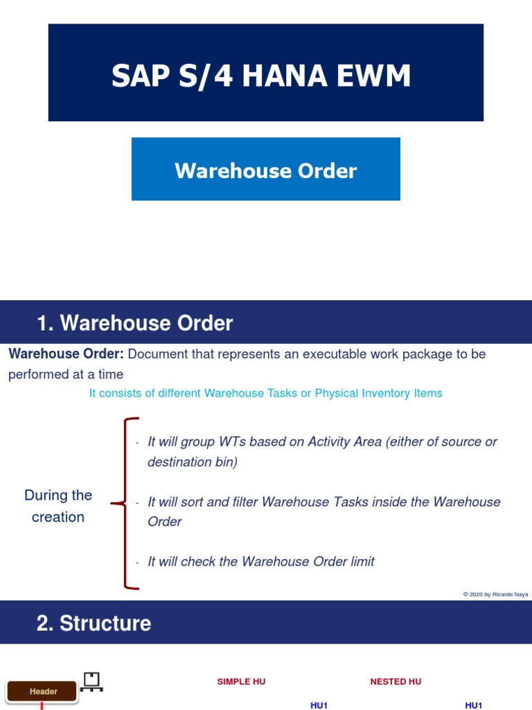 SAP EWM - Warehouse+Order | PDF