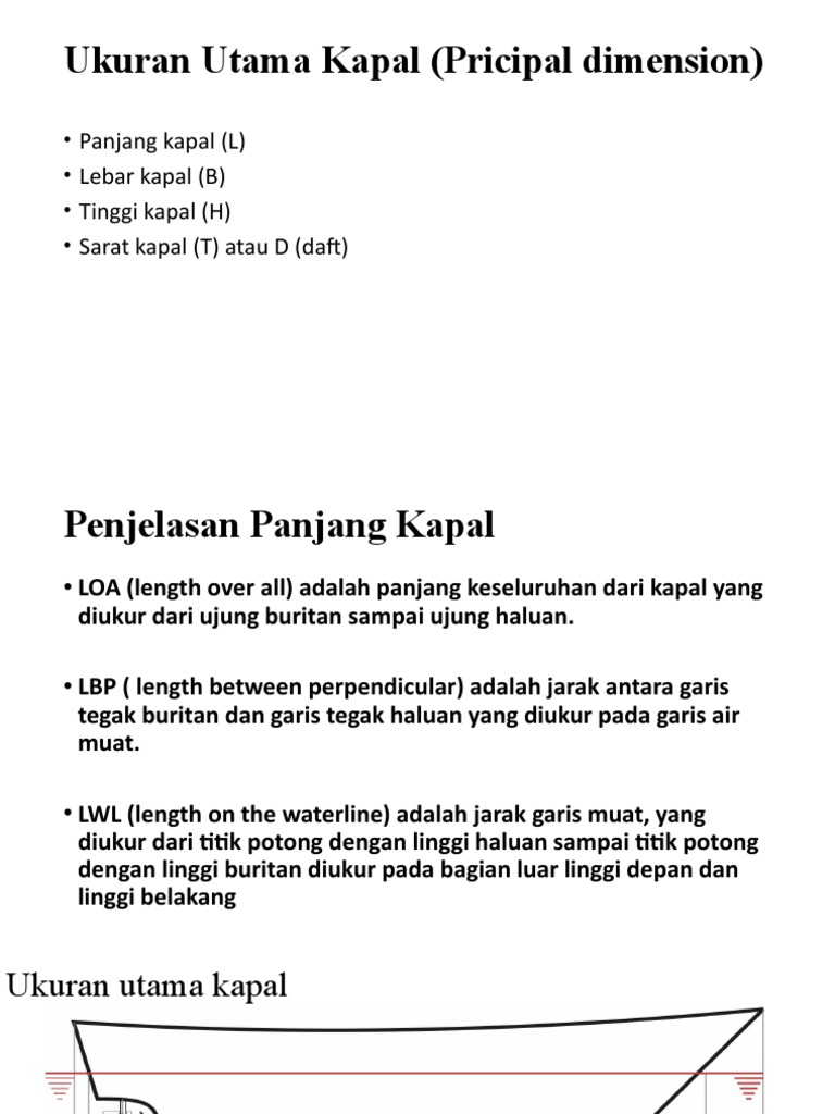 Ukuran Utama Kapal | PDF