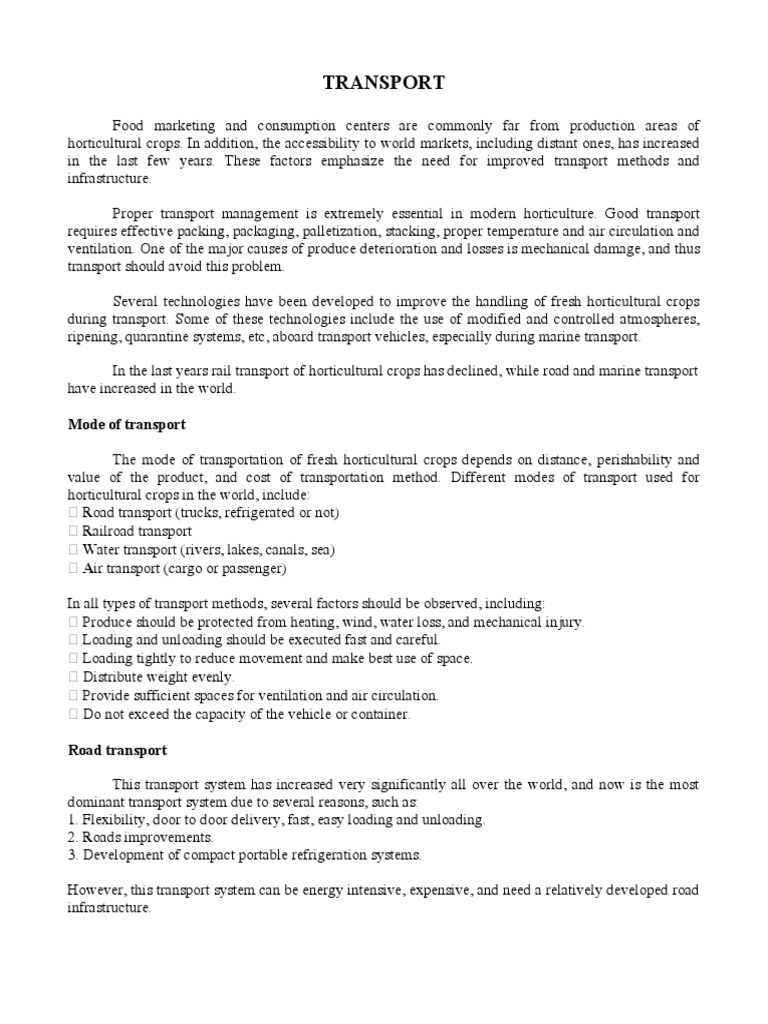 Transport | PDF | Transport | Cargo