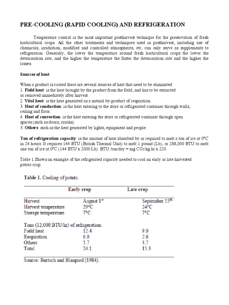 Pre-Cooling and Refrigeration | Download Free PDF | Refrigeration ...