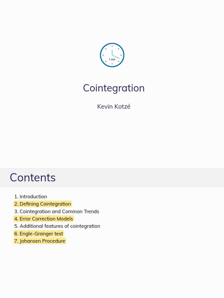Co Integration | PDF | Vector Autoregression | Econometrics