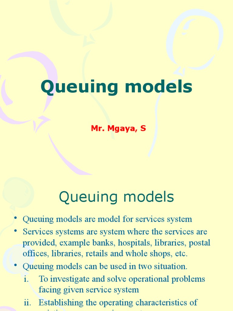 Queuing Models Explained | PDF | Probability Distribution | Applied Mathematics