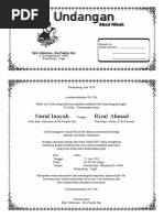 Undangan Tahlilan Pernikahan | PDF | Agama & Spiritualitas