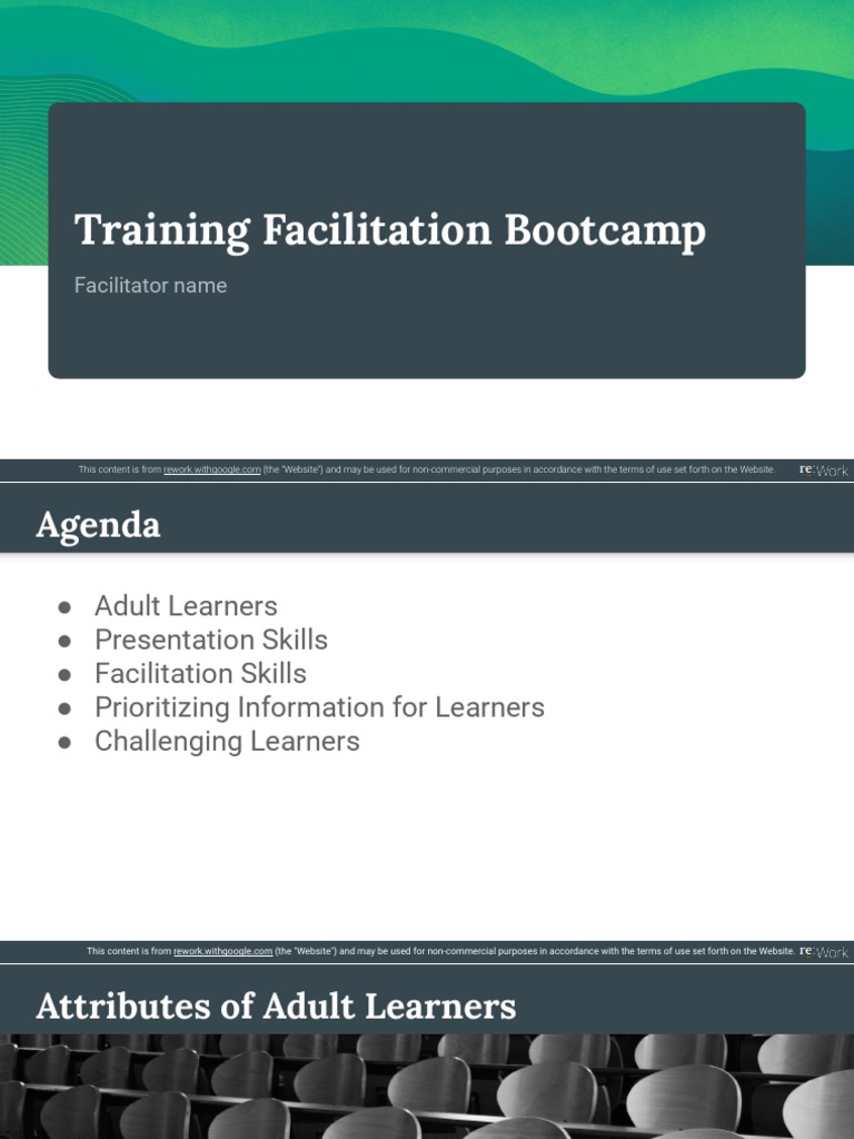 Google's Facilitation Bootcamp Training Slides | Download Free PDF ...