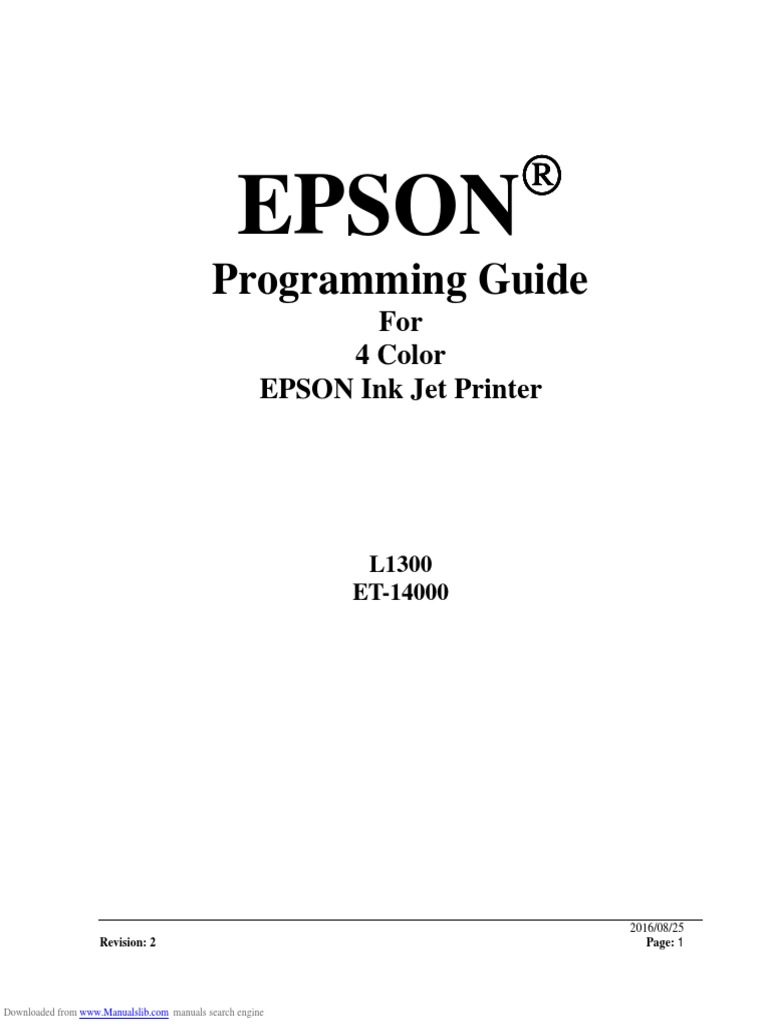 Epson: Programming Guide | PDF | Printer (Computing) | Written Communication