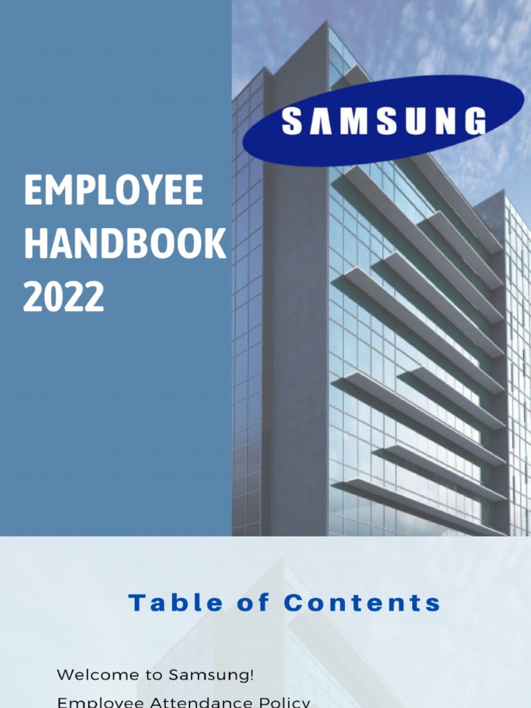 Samsung Employee Handbook | PDF | Employment | Safety