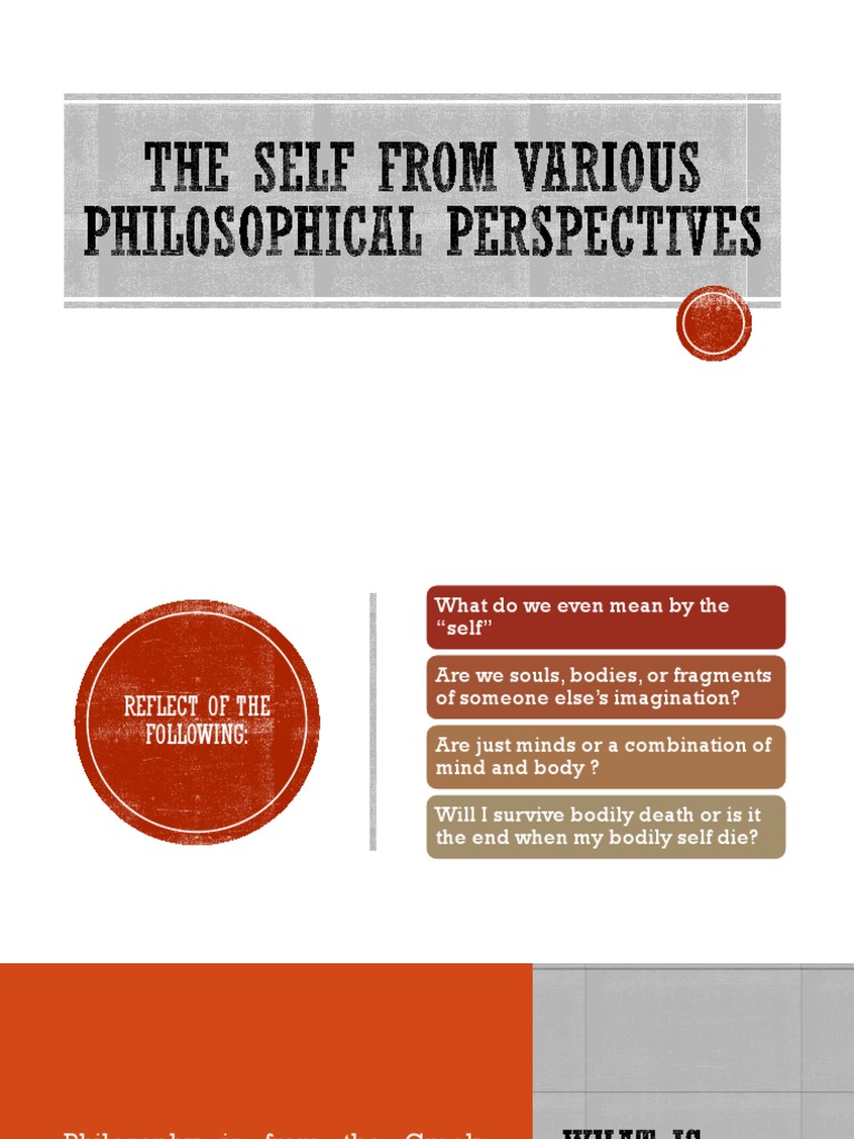 The Self From Various Philosophical Perspectives | PDF | Id | Soul