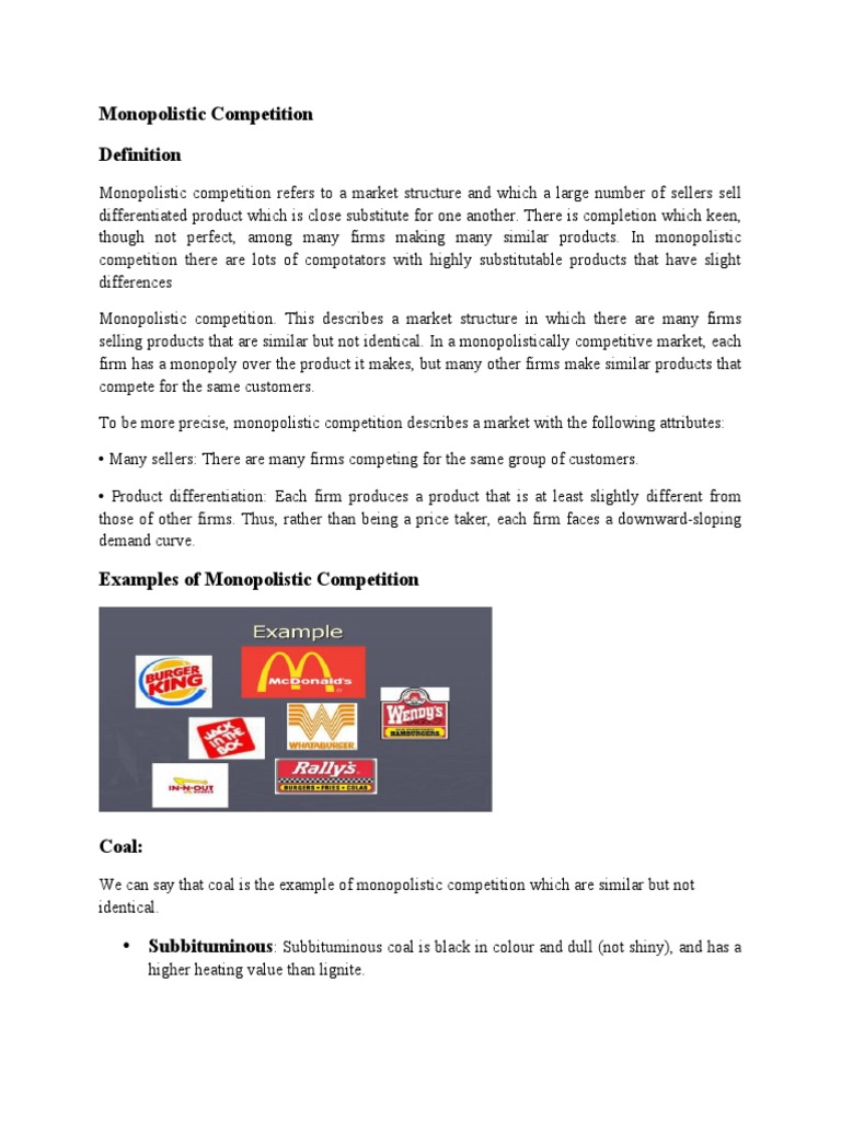 Monopolistic Competition | PDF | Monopoly | Profit (Economics)