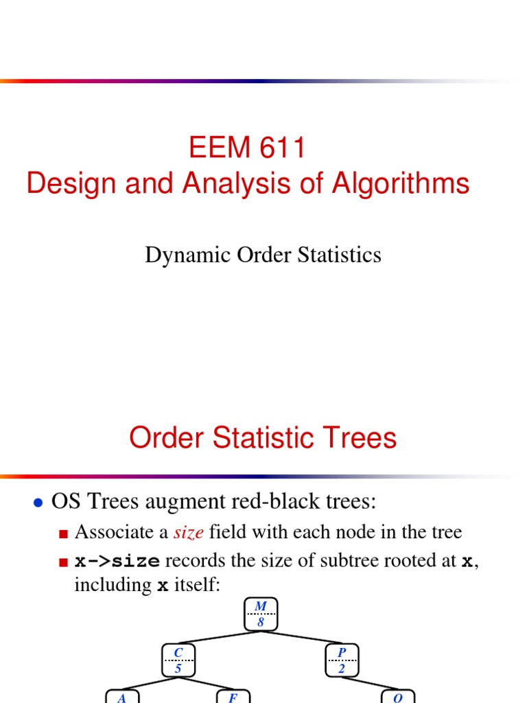 Dynamic Order Statistics | PDF | Algorithms And Data Structures | Applied Mathematics