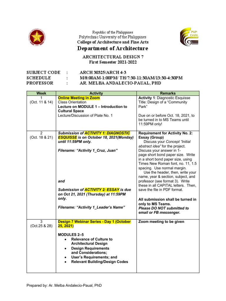 Schedule ARCHITECTURAL-DESIGN-7 Rev2 | Download Free PDF | Computing