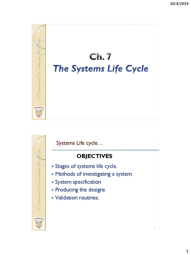 11 - ICT The Systems Life Cycle | PDF | Information Technology ...