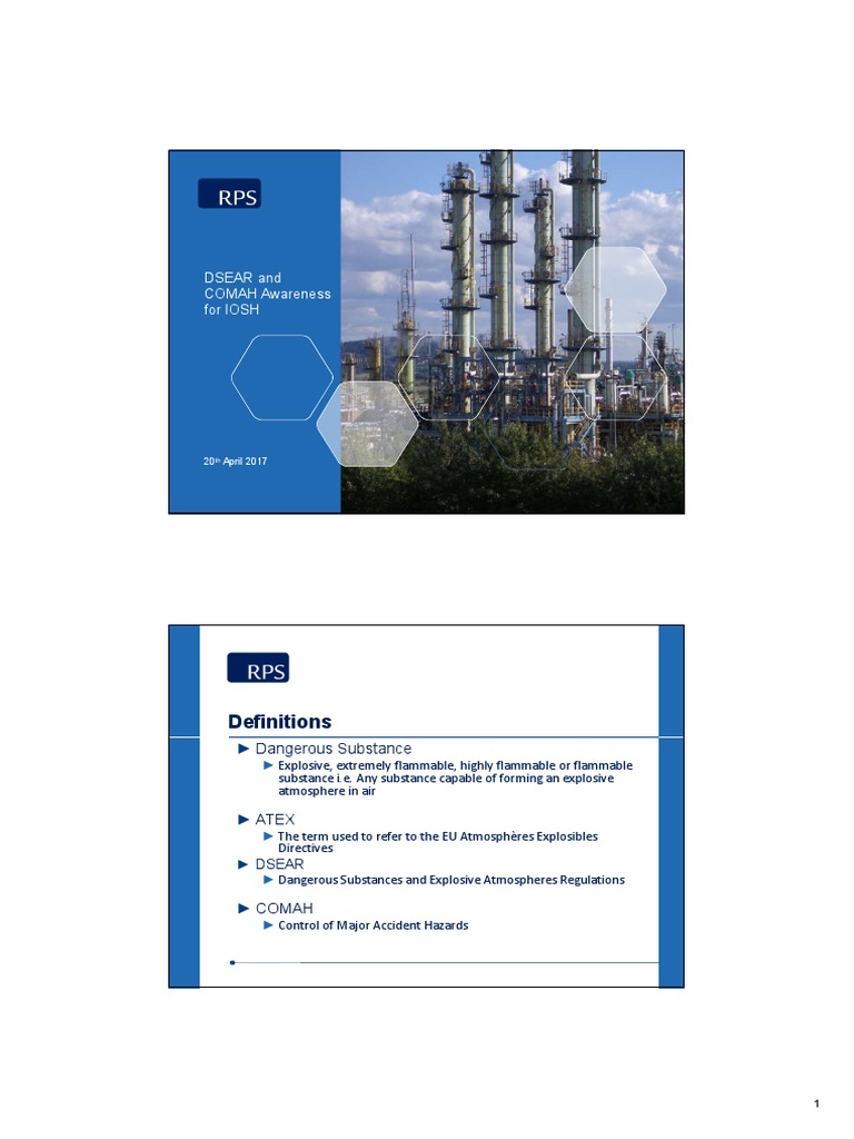 Dsear and Comah Awareness North Wales April 2017 | PDF | Combustion ...