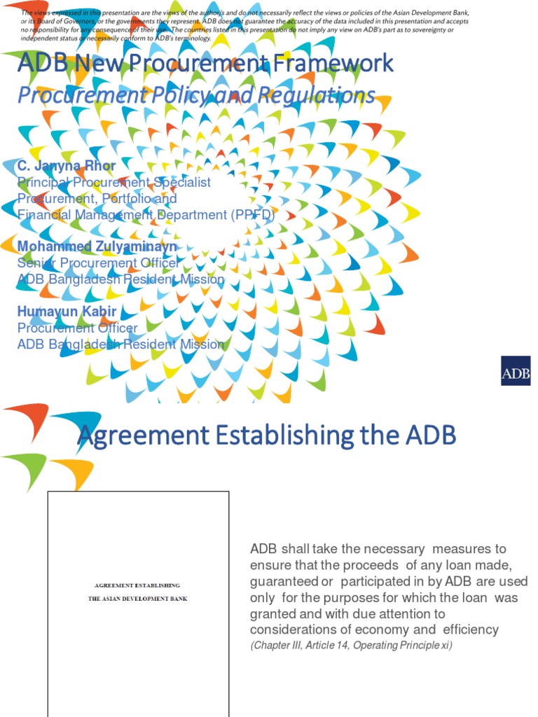 ADB Procurement Framework Update | PDF | Procurement | Asian ...