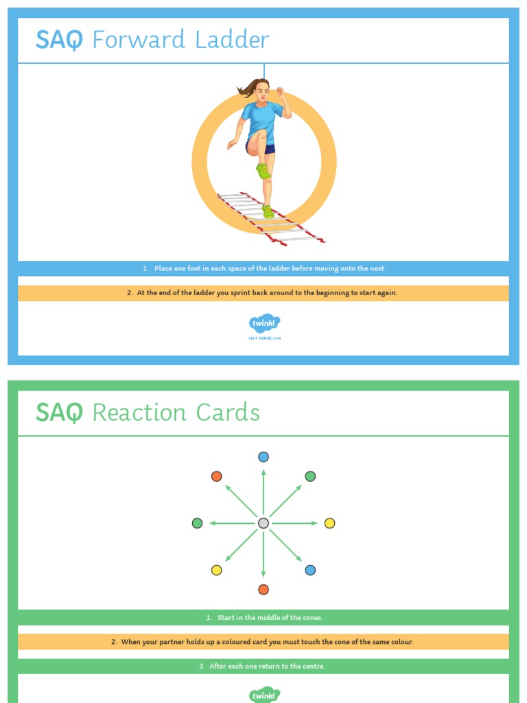 SAQ Drills and Exercises Guide | PDF | Sports | Athletic Sports