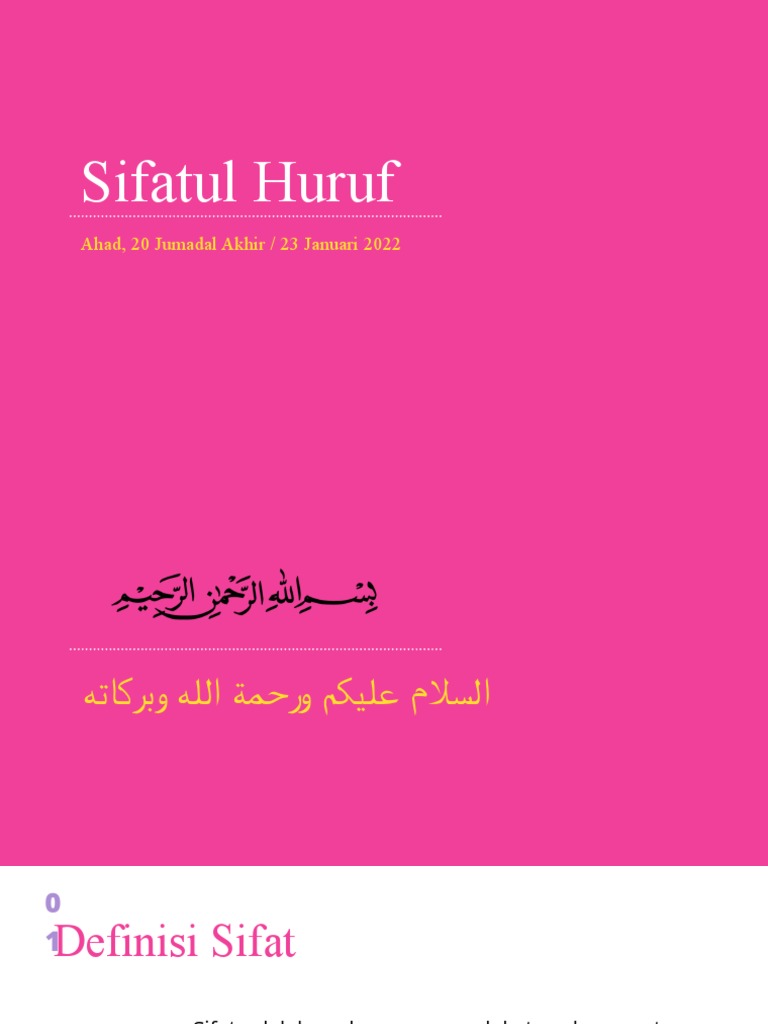 Materi Tahsin Sifatul Huruf | PDF