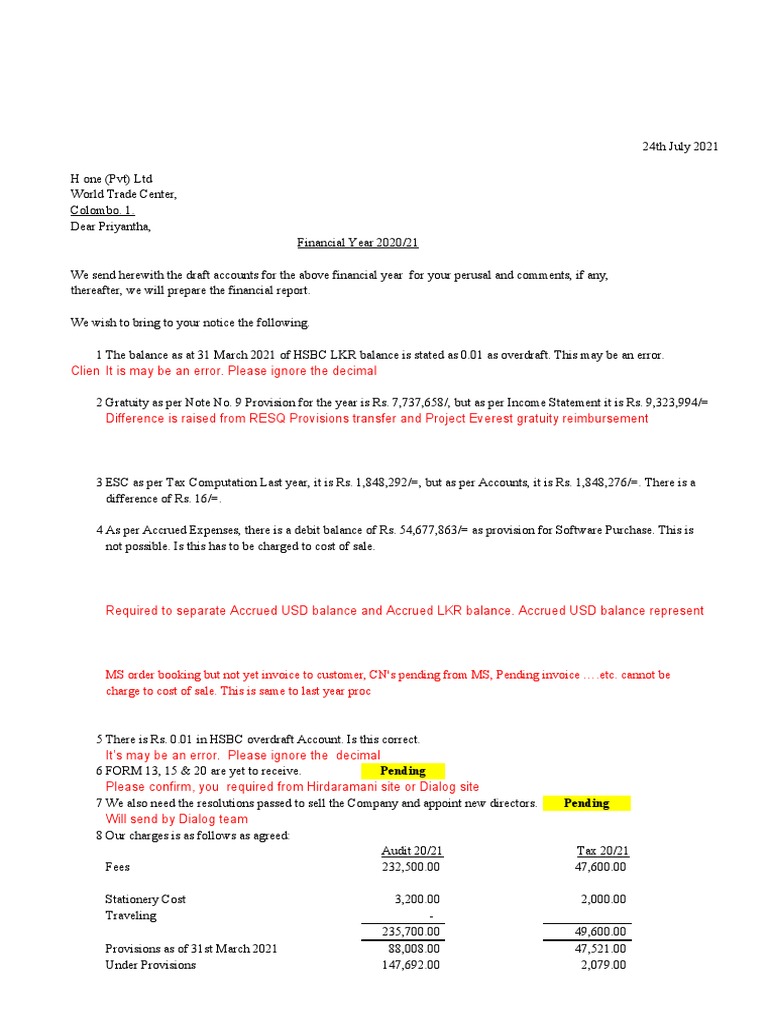 H One (PVT) LTD 20-21-Exempt | PDF | Deferred Tax | Taxes