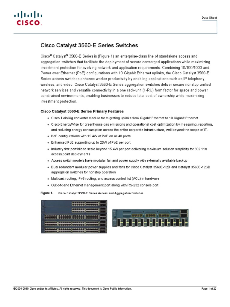 Cisco Catalyst 3560-E | Network Switch | Computer Network