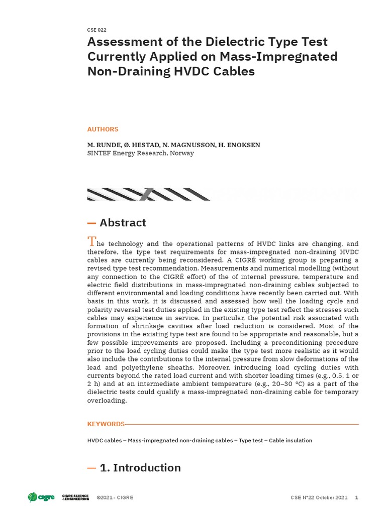 CSE - 22 Assessment of The Dielectric Type Test Currently Applied On ...