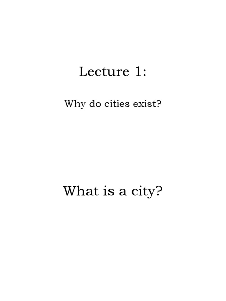 Why Do Cities Exist? | PDF | Economies Of Scale | Labour Economics