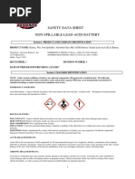 MSDS Exide | PDF | Workplace | Occupational Safety And Health
