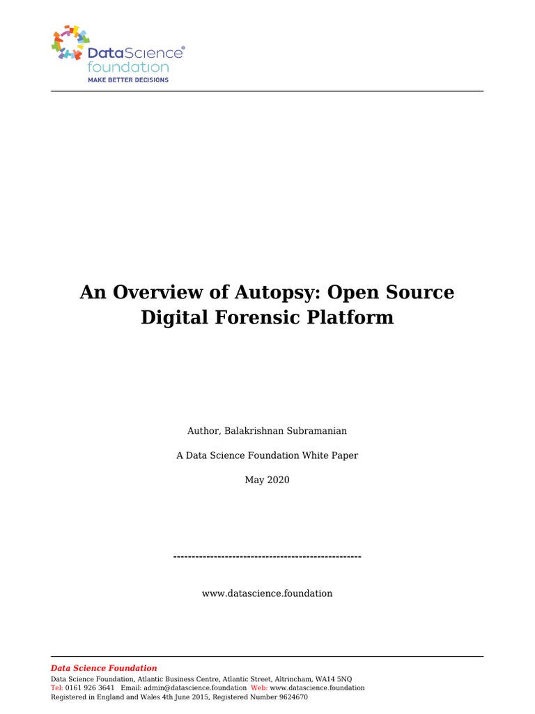 An Overview of Autopsy - Open Source Digital Forensic Platform | PDF | File System | Computer File