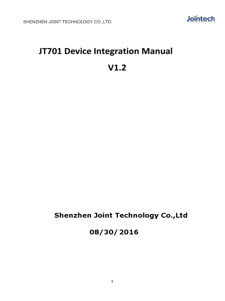 JT701 Device Integration Guide | PDF | Transmission Control Protocol ...