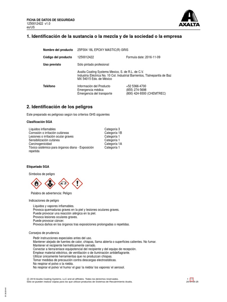 25P304 - Corlar 25P Gris - 18LT | PDF | Agua | Hidrógeno