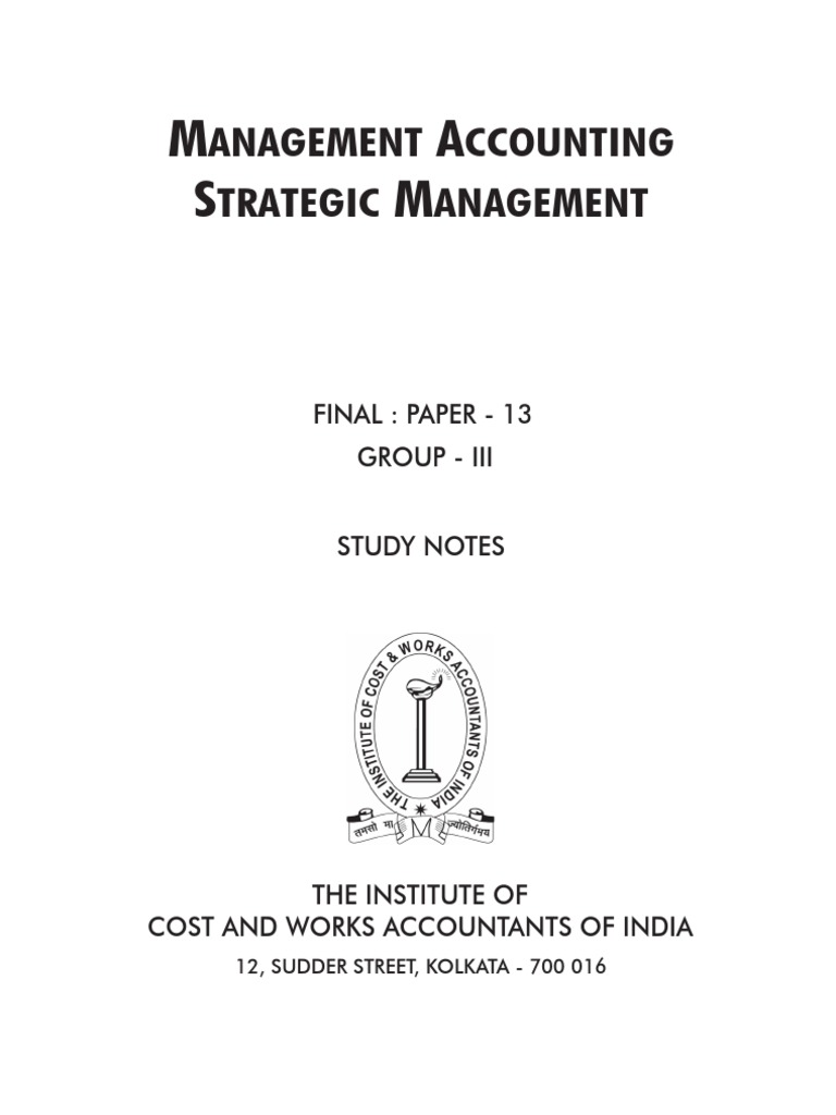 Management Accounting Strategic MGMT | PDF | Competitive Advantage ...