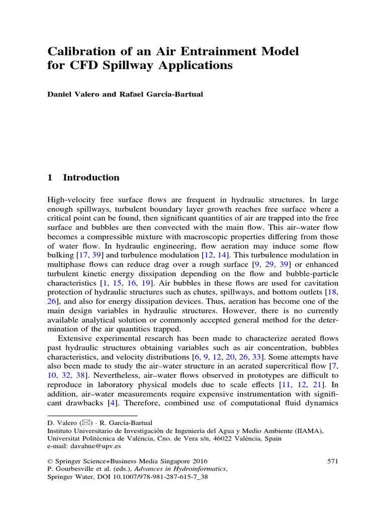 2015 - Calibration of An Air Entrainment Model For CFD Spillway ...