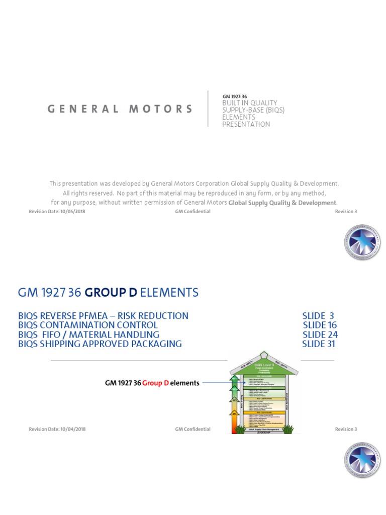 GM BIQS Risk Reduction Strategies | PDF | Packaging And Labeling | Risk ...