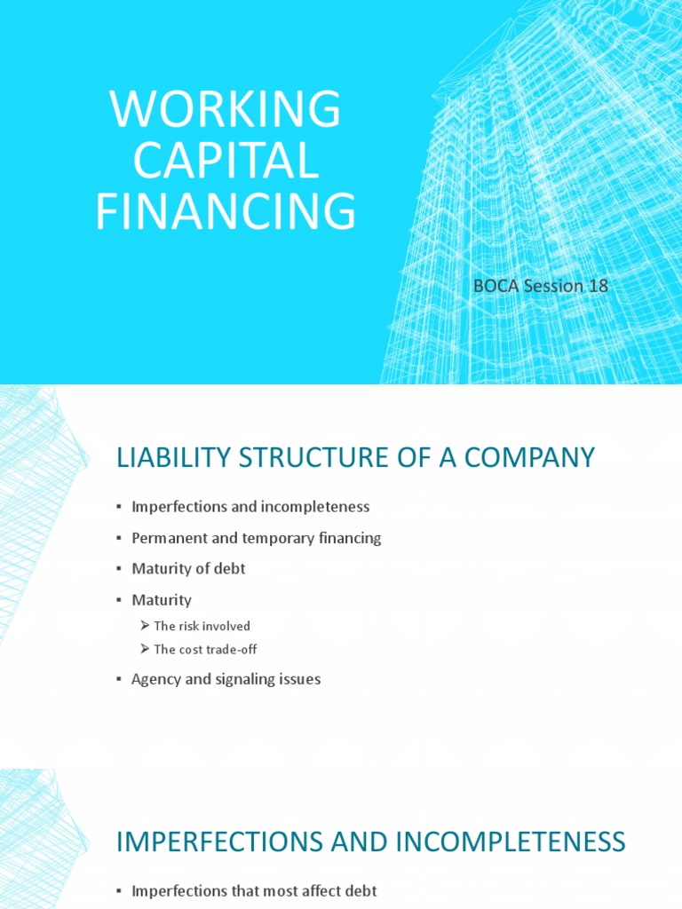 WORKING CAPITAL FINANCING OPTIONS | PDF | Loans | Finance & Money ...
