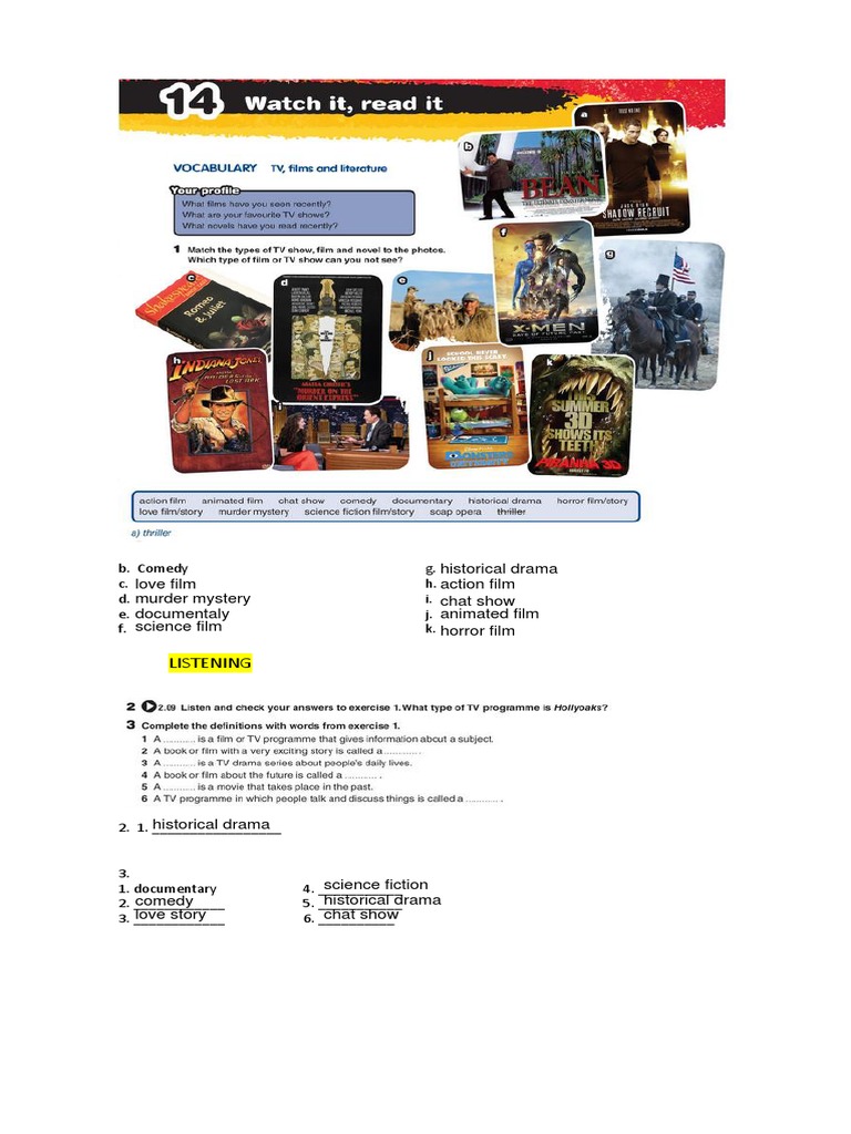 Film Club Activities and Grammar Exercises | PDF