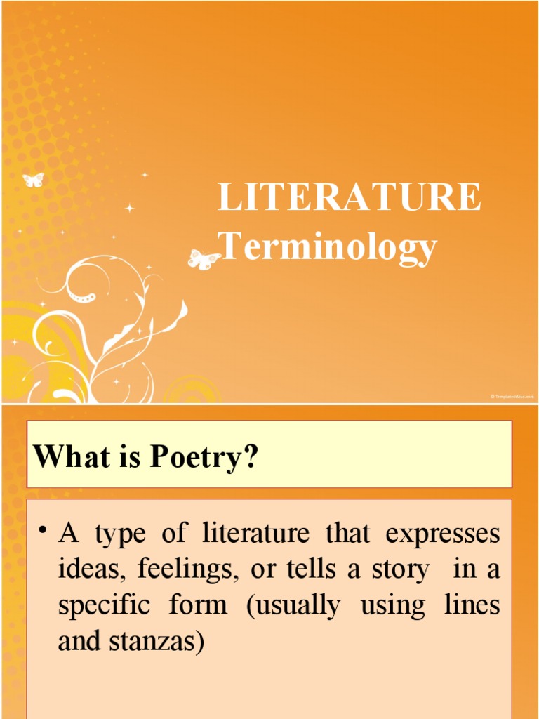 Lit Terminologies | PDF | Metre (Poetry) | Poetry