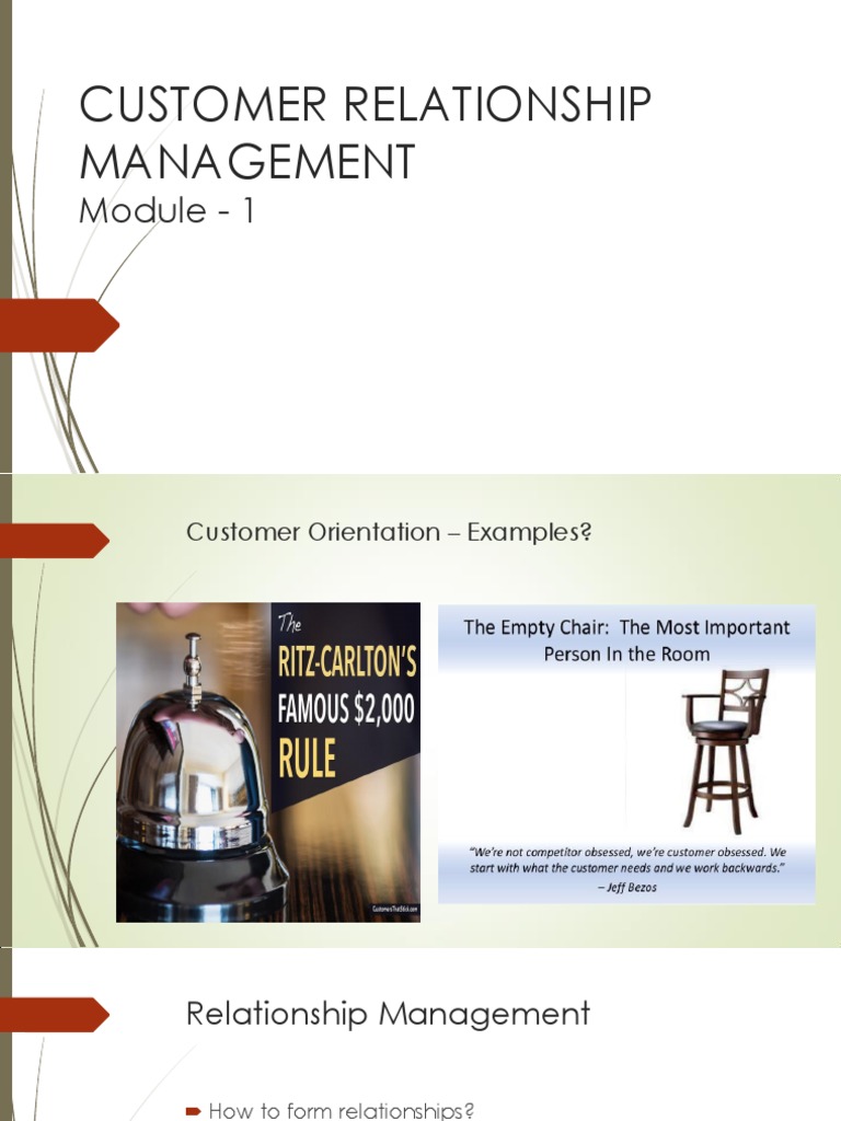 Customer Relationship Management: Module - 1 | Download Free PDF ...