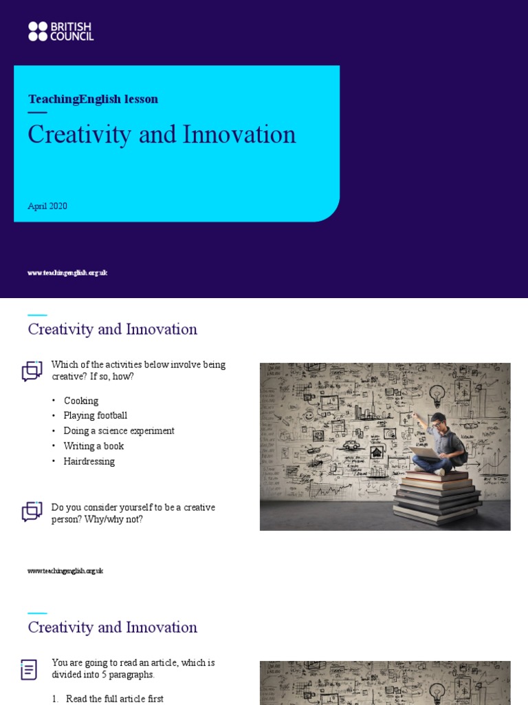 Creativity Lesson PowerPoint | PDF | Creativity | Innovation