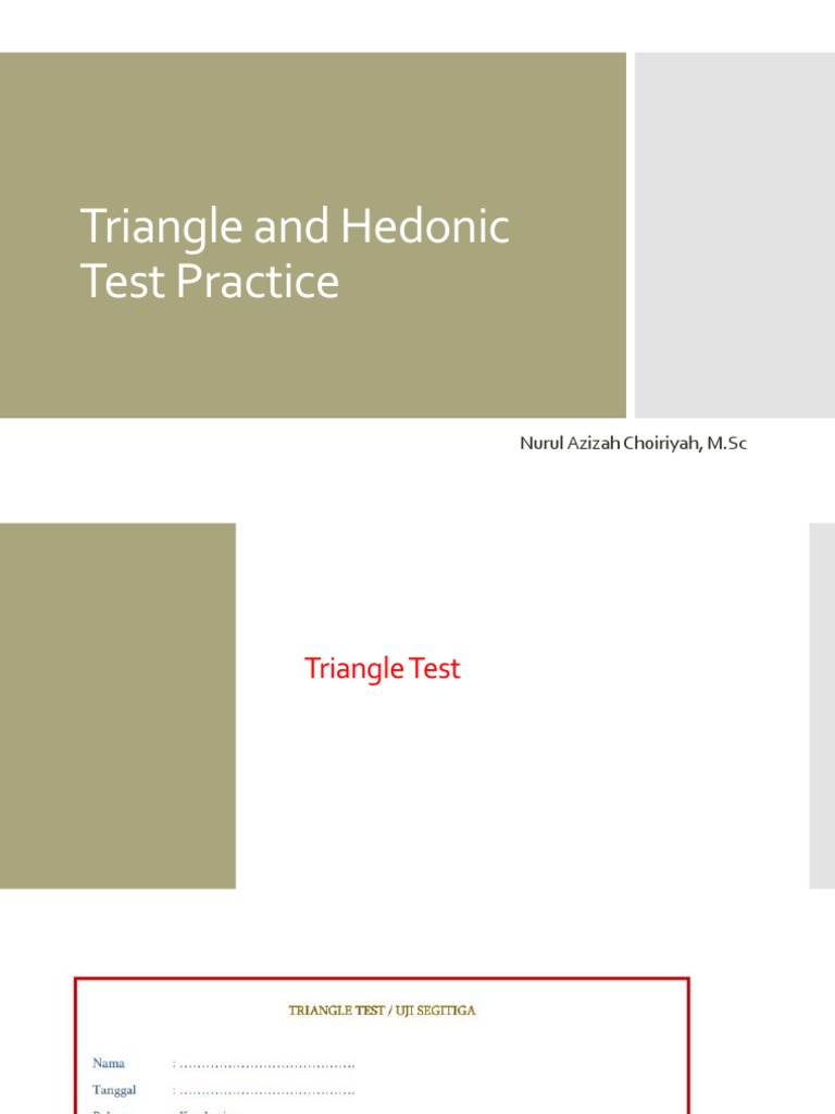 Triangle and Hedonic Test Analysis | PDF | Food Ingredients | Food And ...