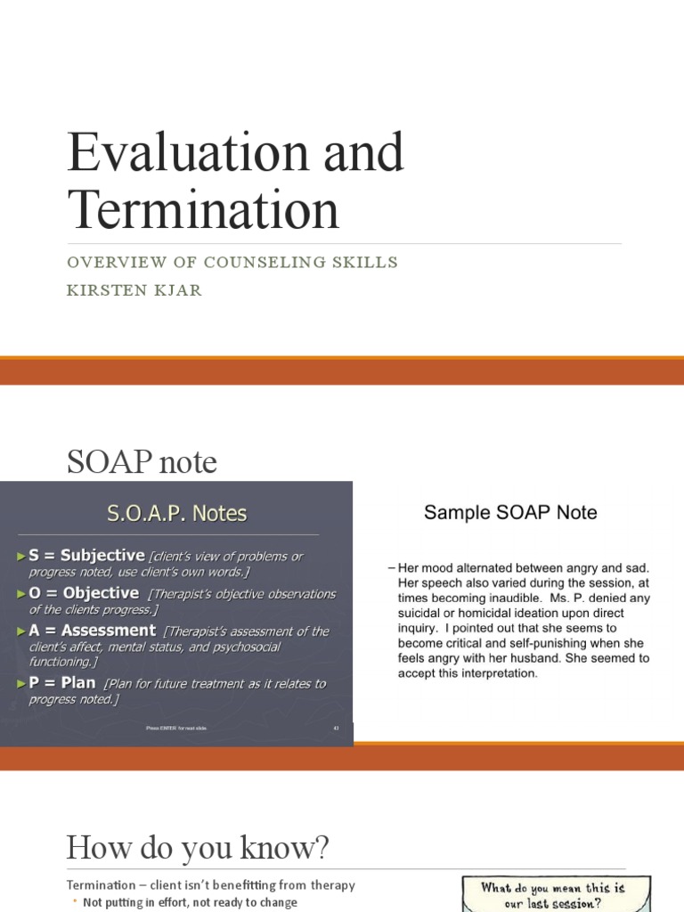 14 - Evaluation and Termination | PDF | Psychotherapy | School Psychology
